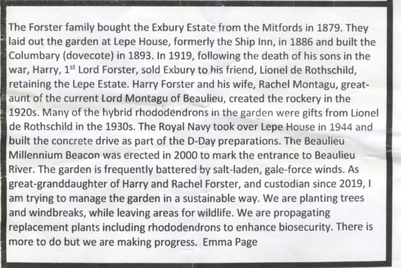 2nd April: Lepe House Garden – Seatern Diaries